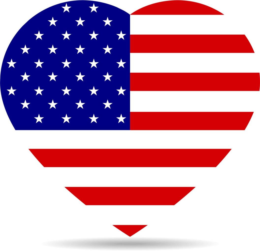 Design With Vinyl Puppy Love Artwork country Red White Blue Heart ...