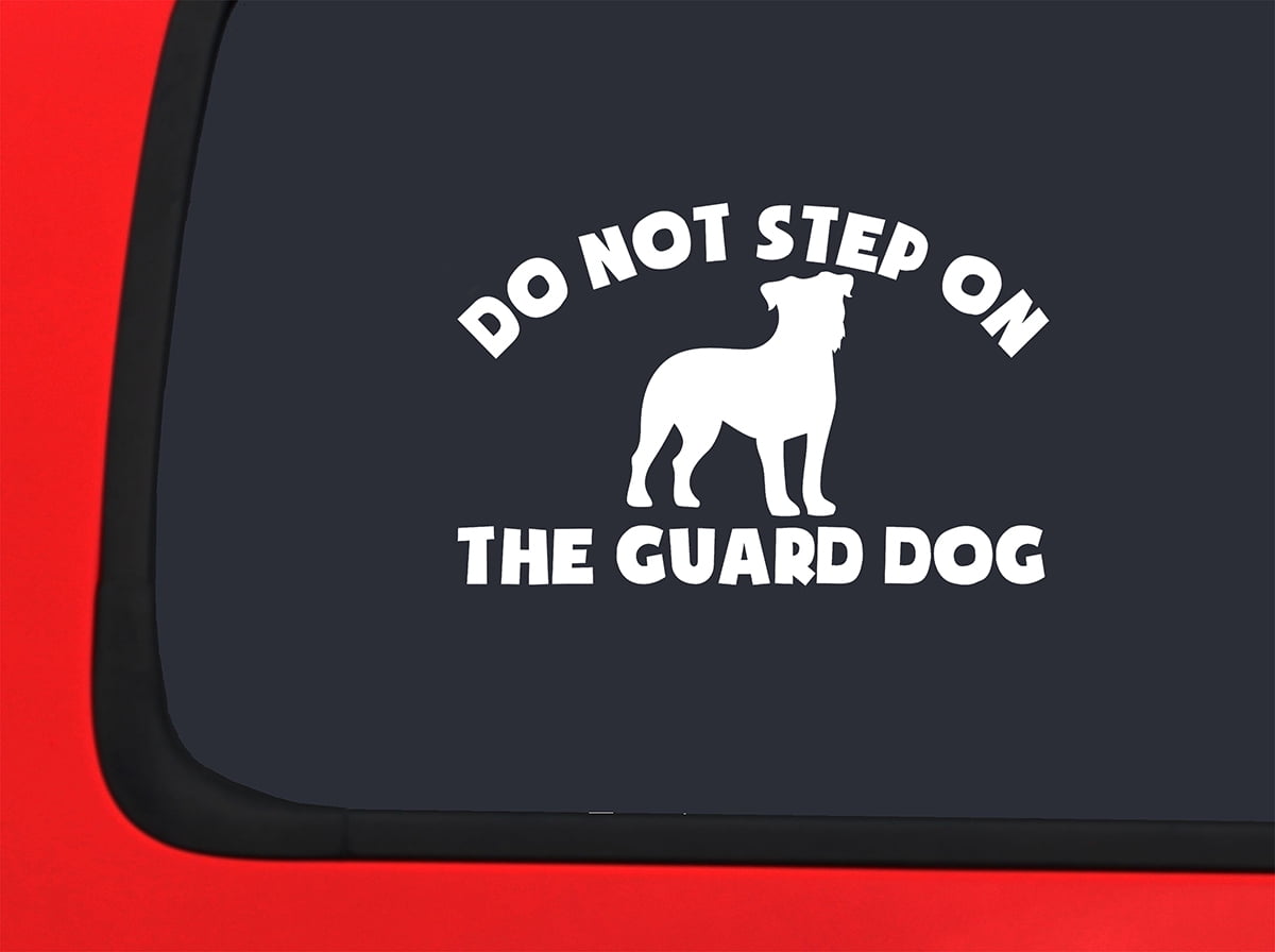 Car Sticker Do Not Step On The Guard Dog Funny Jack Russell Terrier Car ...