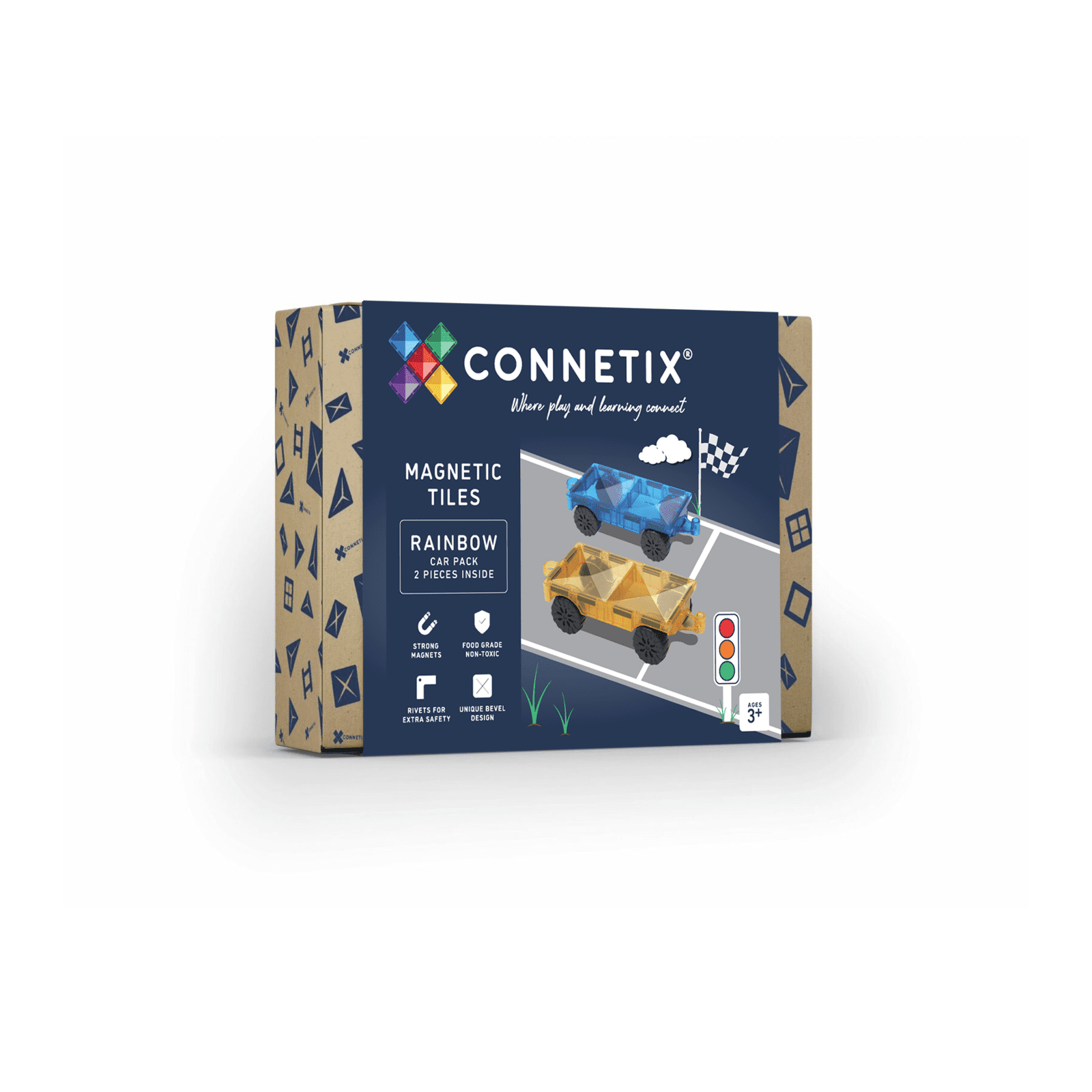 Click here for Connetix Magnetic Tiles  Rainbow Car Pack  2 Piece... prices