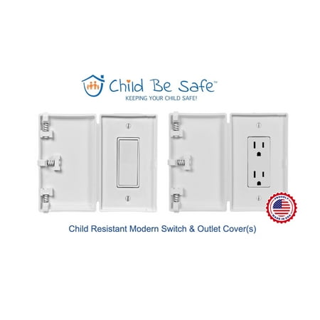 Child Be Safe (1-Pack) Child and Pet Proof Rocker Switch & Outlet Cover ...