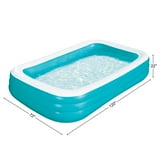 Bluescape 10ft Blue Inflatable Rectangular Family Pool, Age 6 & Up ...