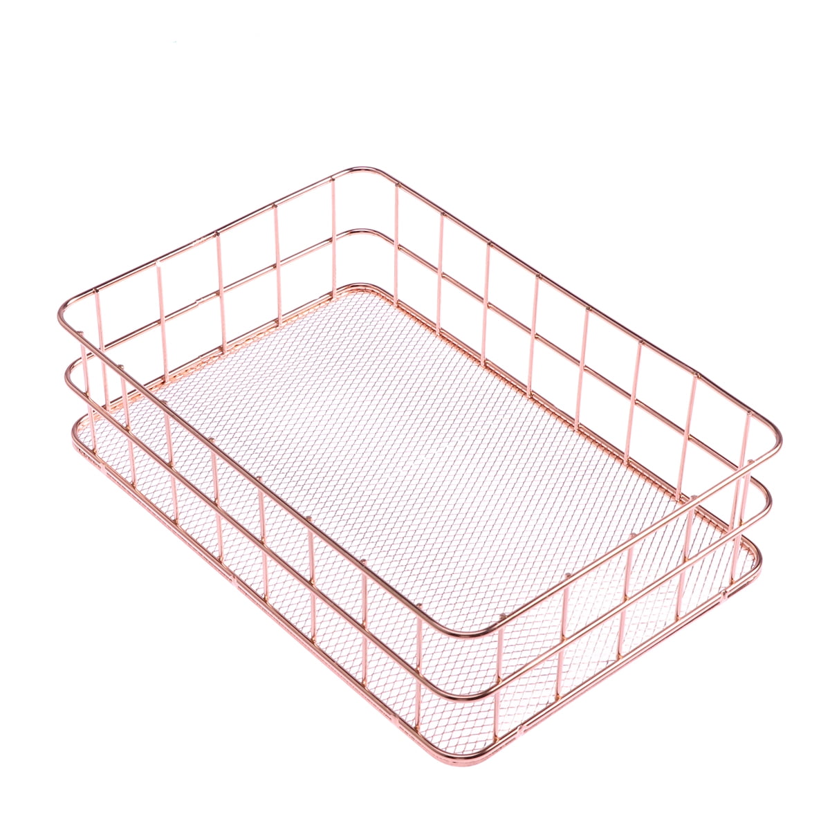 storage organizer Metal Wire Mesh Basket Rack for Desktop Organizer ...