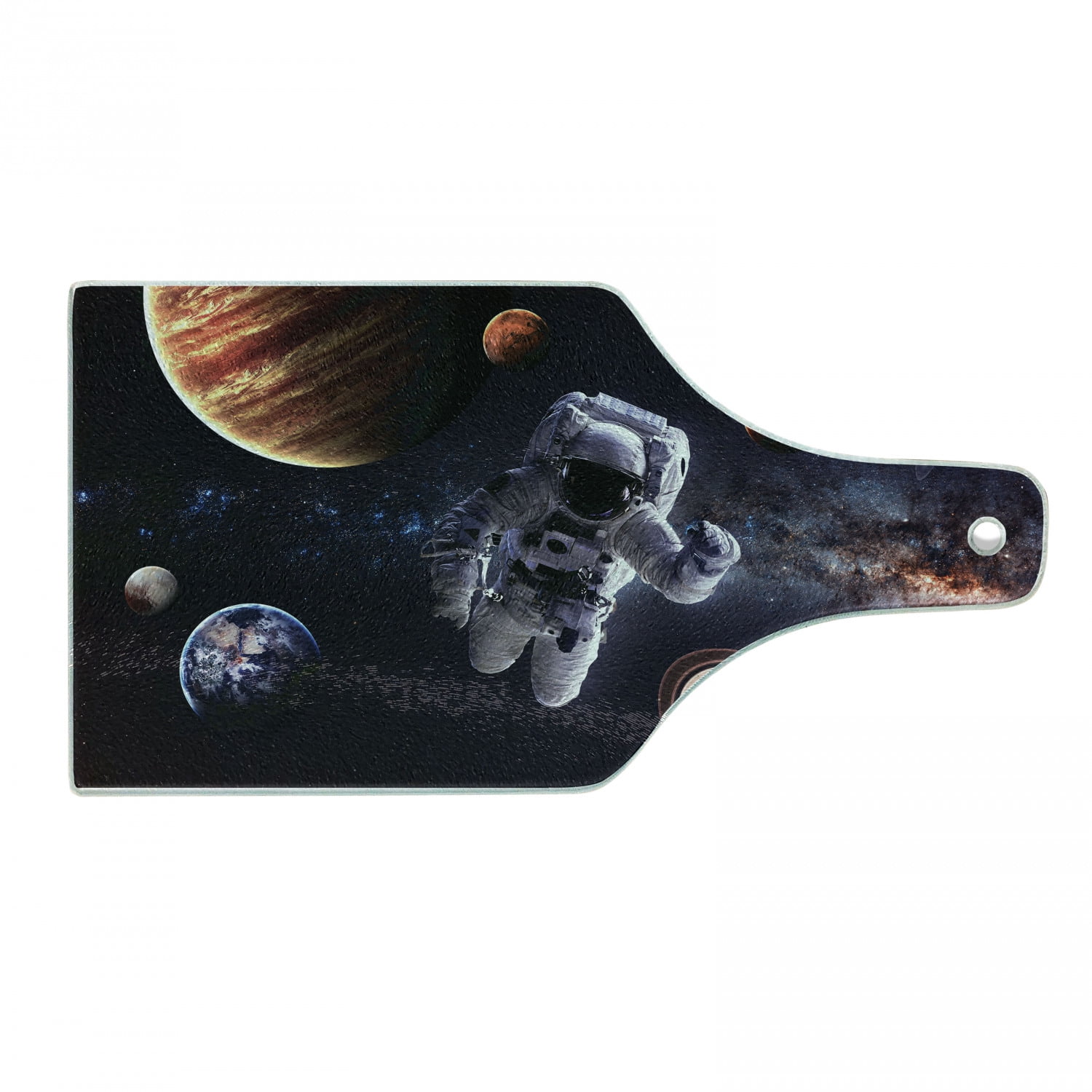 Outer Space Cutting Board, Astronaut Between Planets Mars Neptune ...