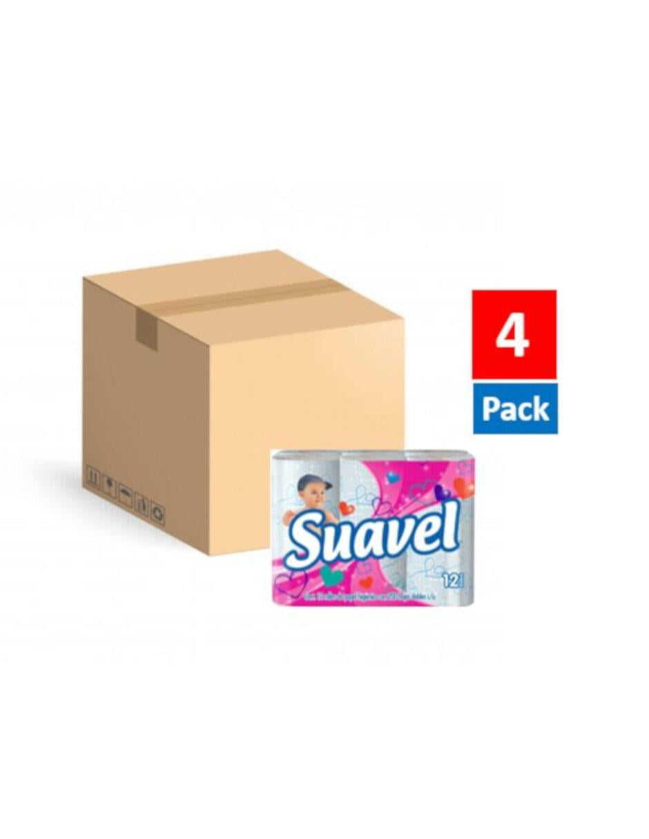 Pack de 4 Papel higiénico Suavel 200 hojas dobles de 12 pzas Suavel 200 ...