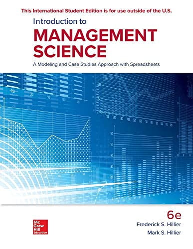 Pre-Owned ISE Introduction to Management Science: A Modeling and Case Studies Approach with ...