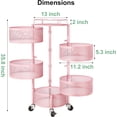 Fruit Vegetable Basket for Kitchen, Rotating Storage Rack, 5 Tier ...