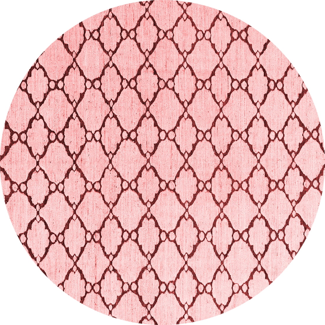 Ahgly Company Indoor Round Solid Red Modern Area Rugs, 6' Round ...