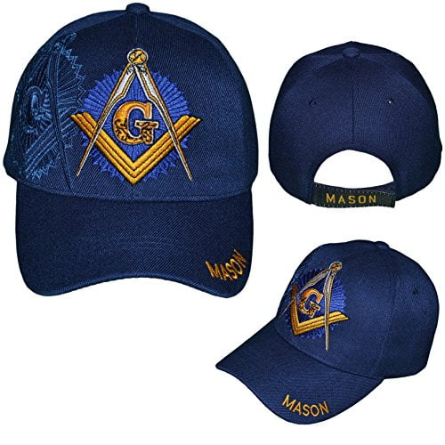 Mason Cap Blue Freemason Navy Baseball Hat Masons Compass Square ...