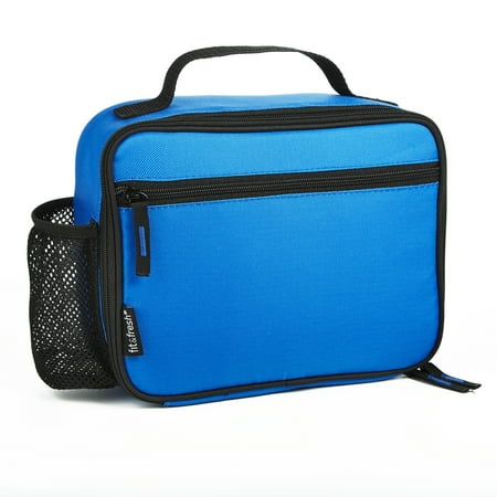 Fit & Fresh Insulated Essential Lunch Box with External Pocket (Blue ...