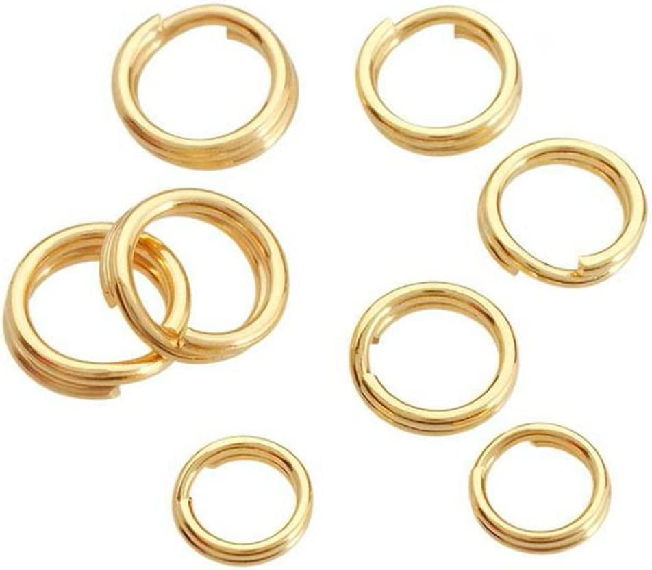 20pcs Authentic Gold Plated Sterling Silver 5mm Split Jump Ring Round ...
