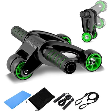 Foldable Ab Roller Wheel, 4 Wheels Ab Roller Core & Abdominal Trainers ...