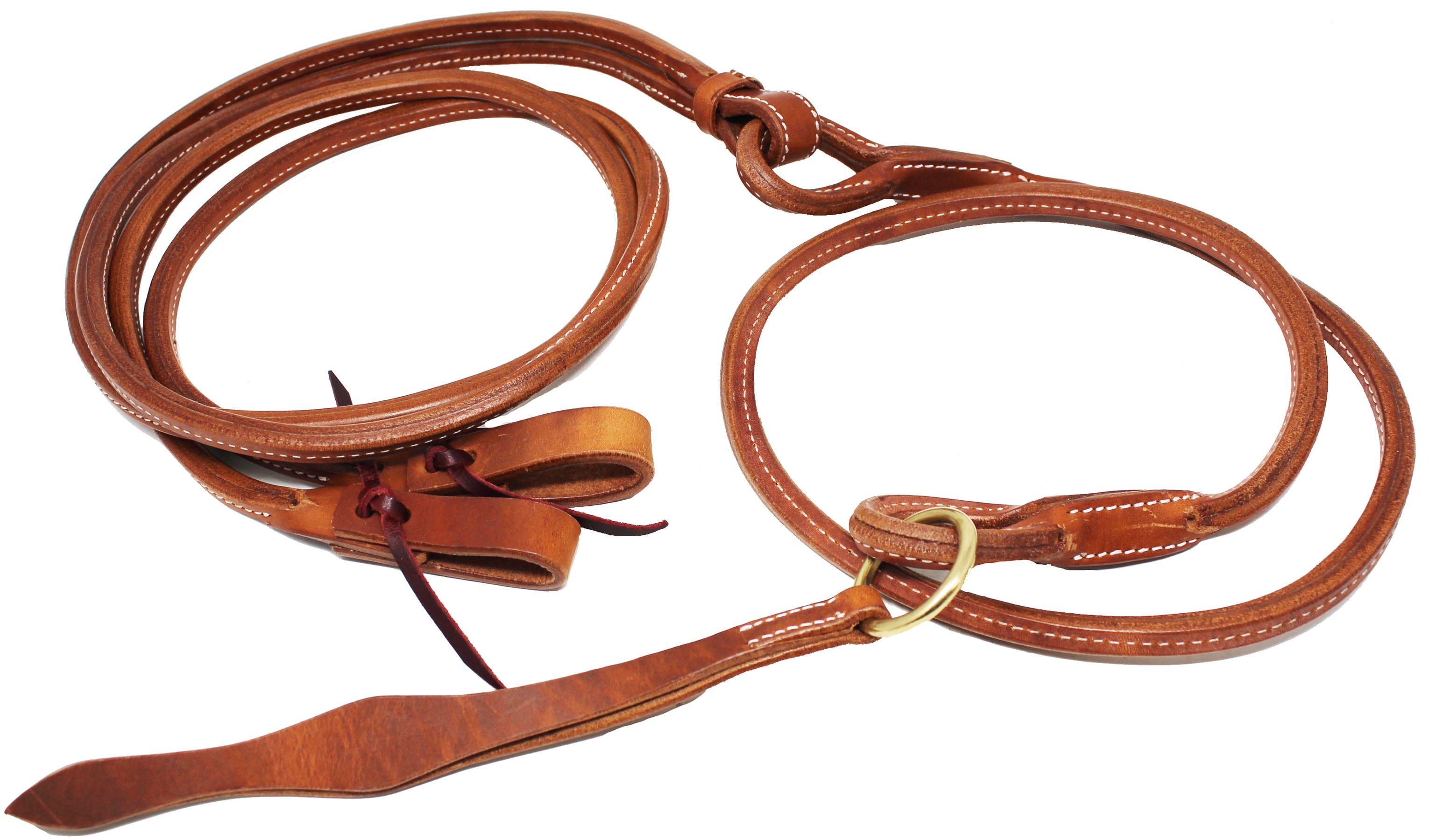 Horse Amish Western Hermann Oak Harness Leather Rounded Romel Reins ...