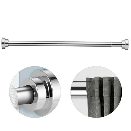 Stainless Steel Telescopic Shower Curtain Rod No Drilling Bathroom ...