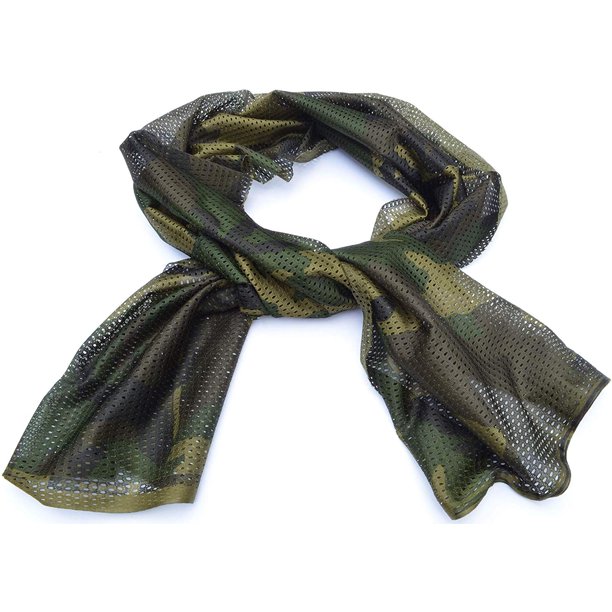 Camouflage Mesh Material Shemagh Scarf Balaclava Head Neck Cover ...