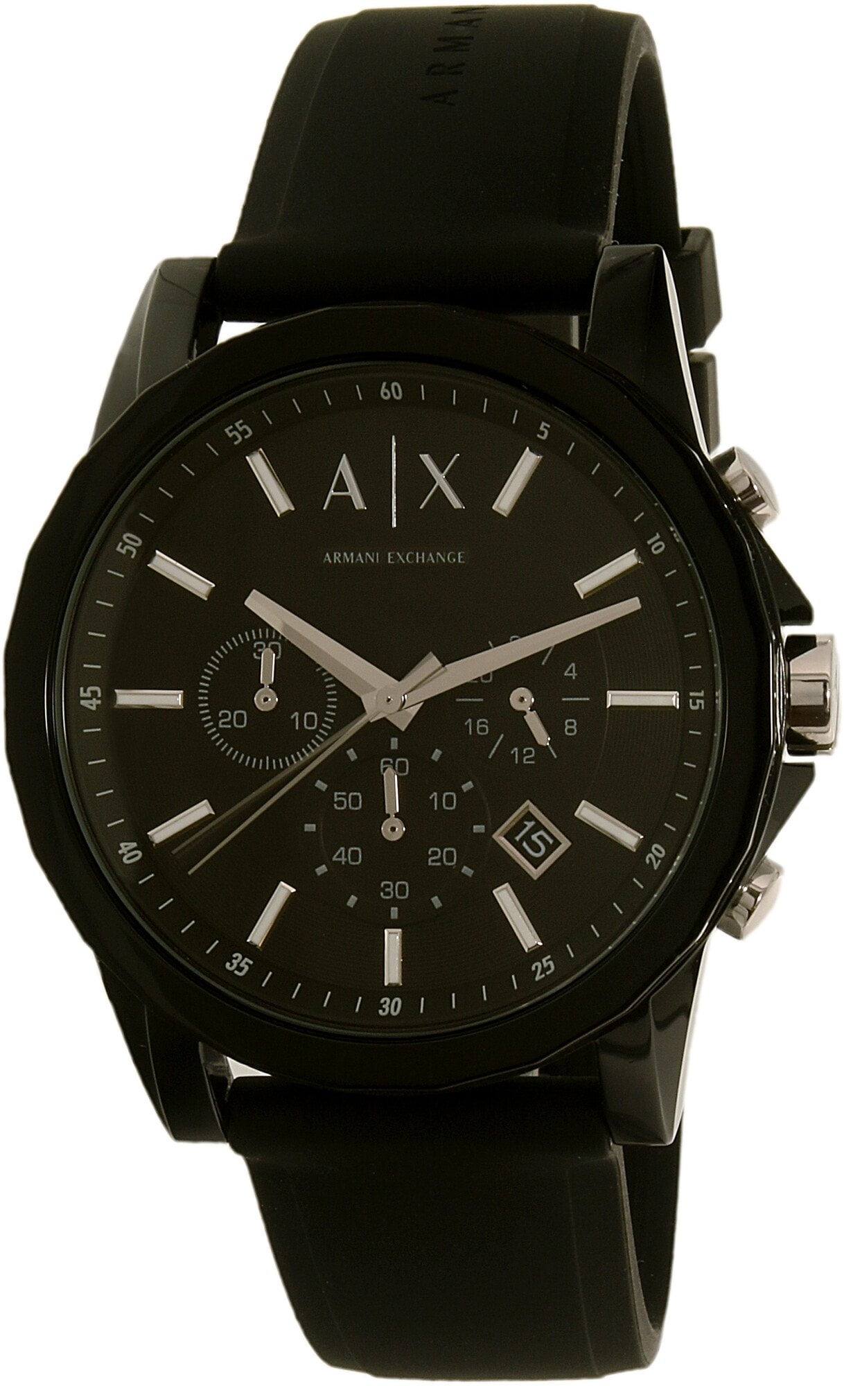 Armani Exchange Men's AX1326 Black Silicone Japanese Quartz Dress Watch ...