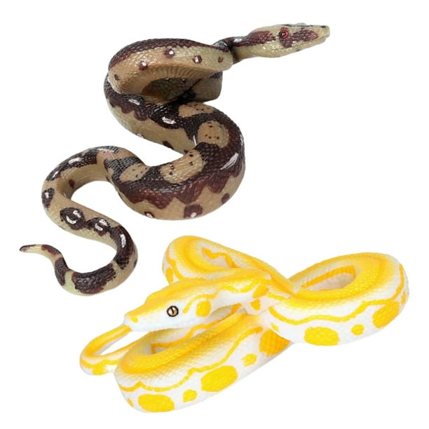 xinxixnxx 2 Pieces Simulation Snake Toys Child Long Golden Python ...
