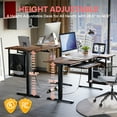 "Bestier L-Shaped Adjustable Height Standing Desk, 57.5"" x 31.5 ...