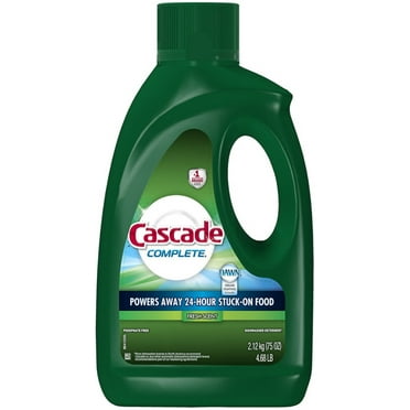 Cascade Gel, Dishwasher Detergent, Lemon Scent, 120 fl oz - Walmart.com