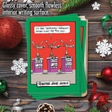 12 Funny Merry Christmas Cards Pack (1 Design, 12 Cards) - Reindeer ...