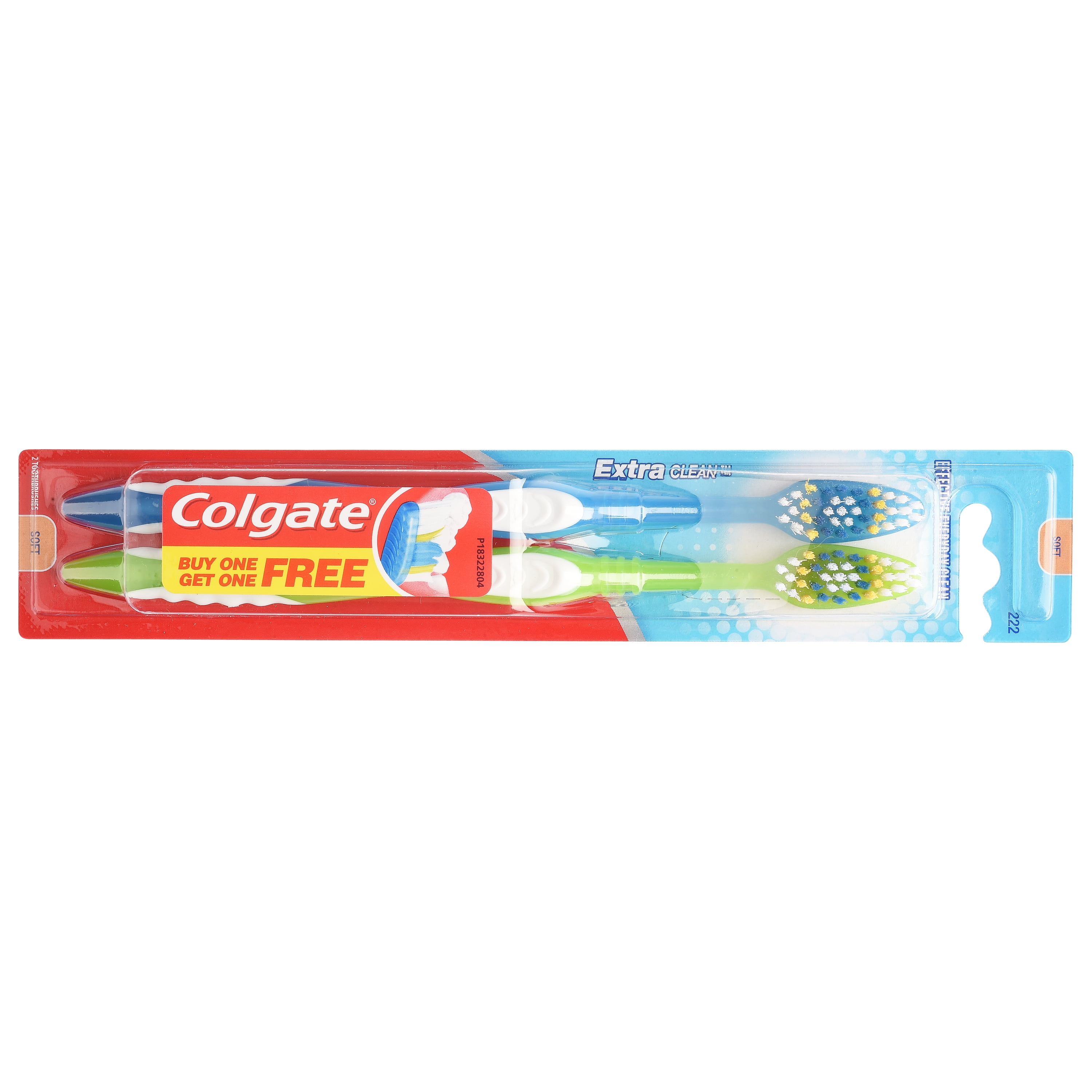 Colgate Extra Clean Soft Bristle Toothbrush, 2 Pack - Walmart.com