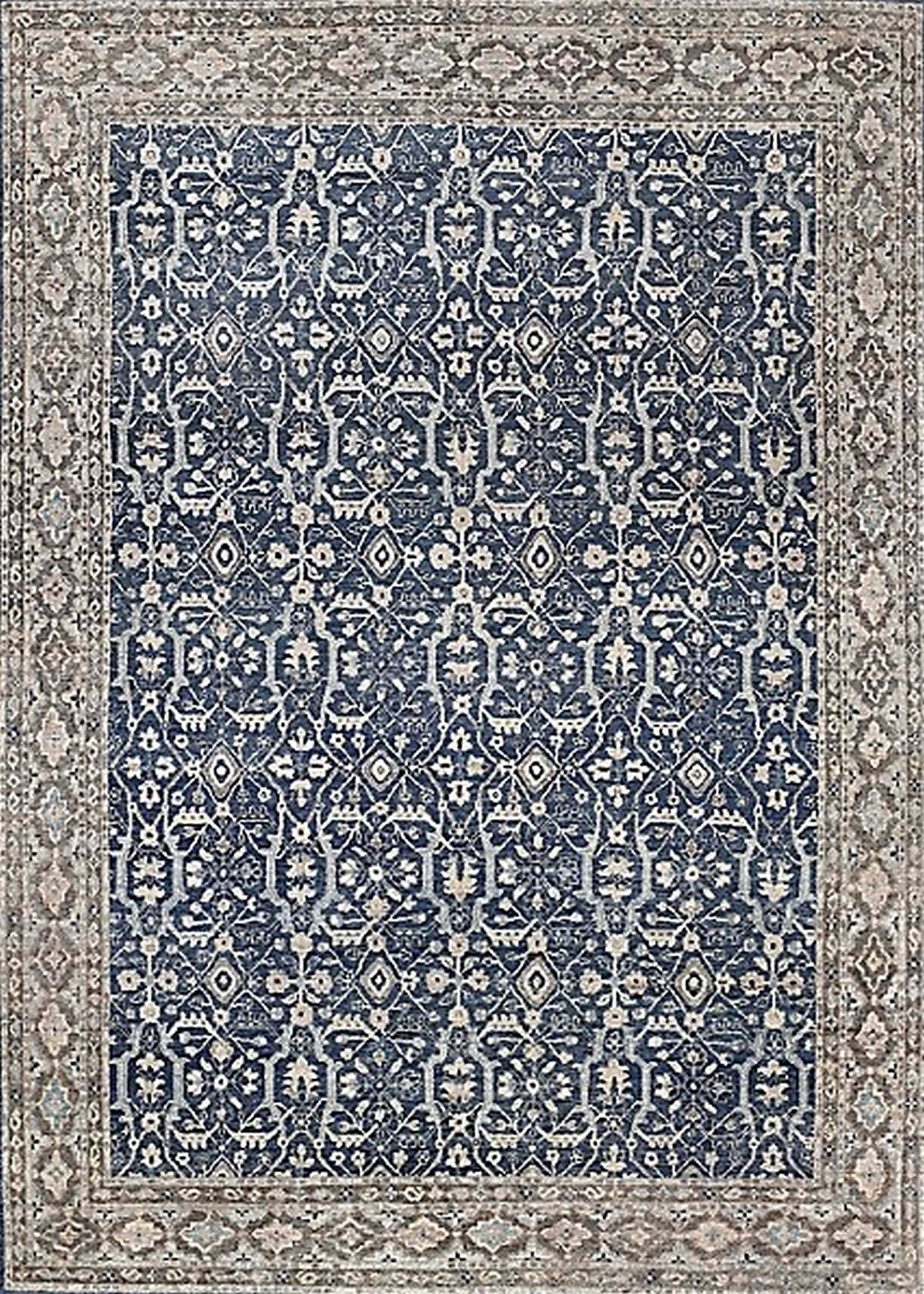 Ahgly Company Indoor Rectangle Mid-Century Modern Charcoal Blue ...