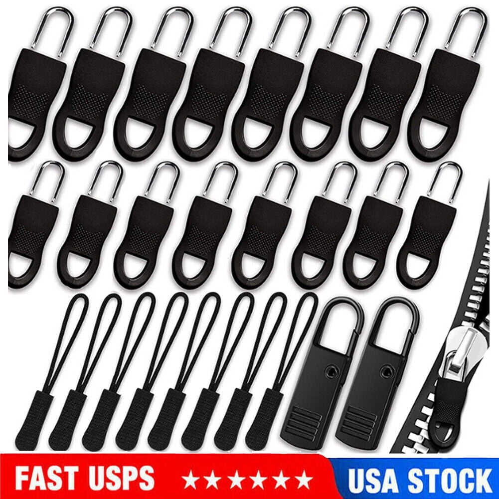 26 Pcs Replacement Zipper Fixer Repair Pull Tap for Pants Luggage Boots ...