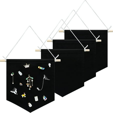 Compuye 4 Pieces Wall Display Banners Blank Wall Canvas Banner Pin ...