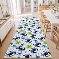 2x6ft Area Rug,Abstract Blue Crab Starfish Washable Large Rugs Soft Non ...