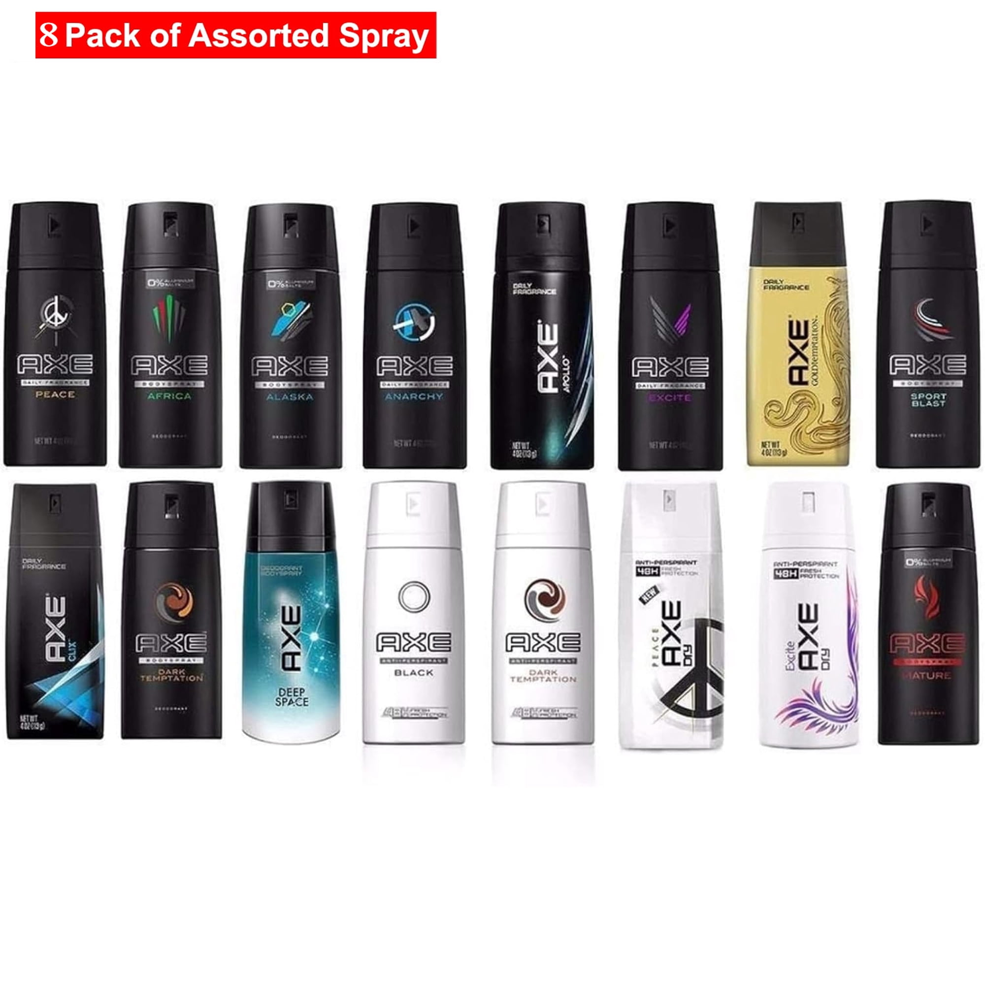 Click here for 8 Pack Of Axe Men Body Spray Deodorant Mix Within... prices