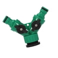 2 Way Heavy Type Garden Hose Splitter Y Splitter Grip Shut Off Valves ...