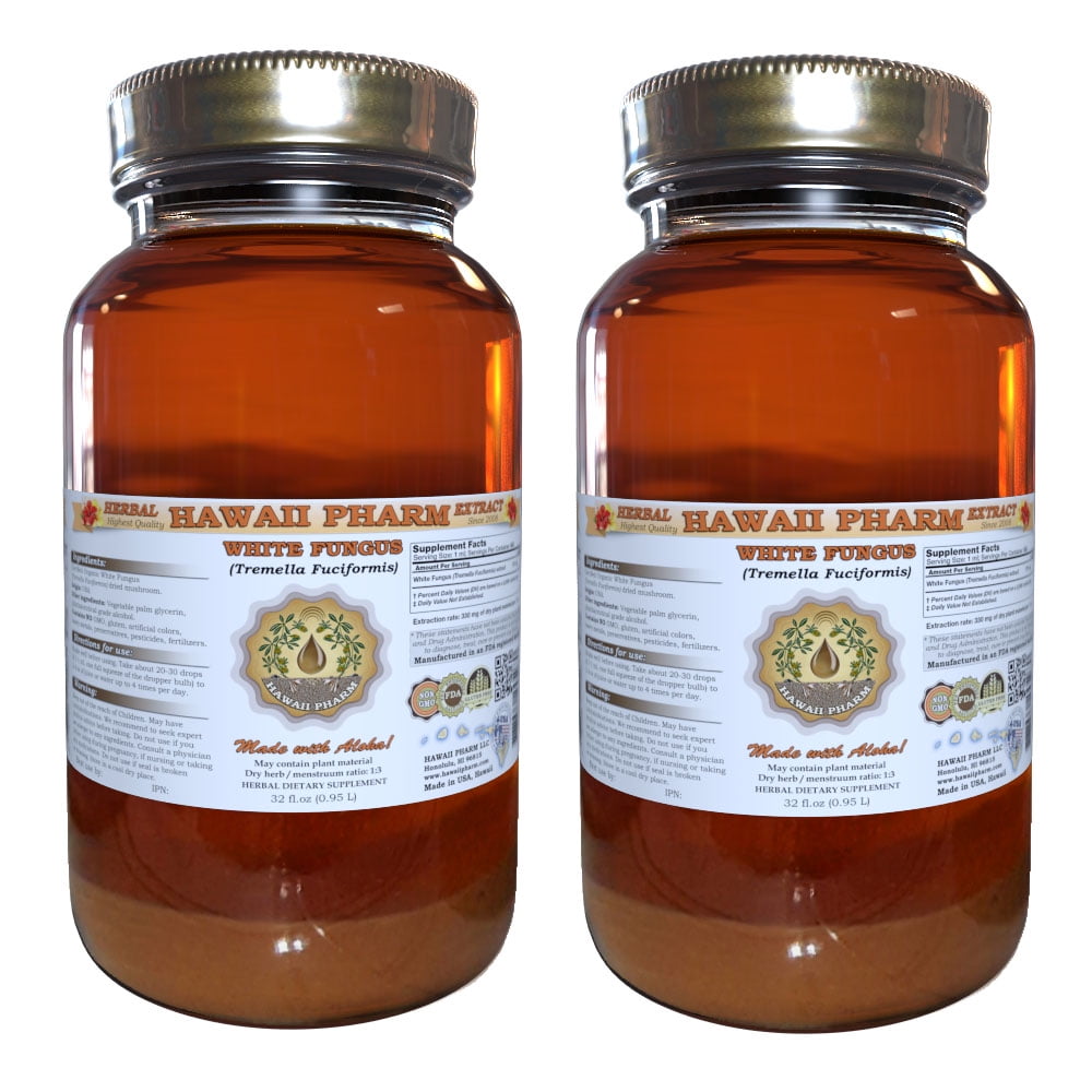 White Fungus (Tremella Fuciformis) Tincture, Organic Dried Mushrooms ...