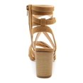 XOXO Women's Eden Strappy Block Heel Sandals - Walmart.com