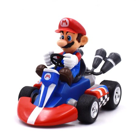 Super Mario Bros Kart Pull Back Car Mario Pvc Action Figure | Walmart ...