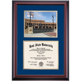 Kent State University 7" x 9" Gold Embossed Diploma Frame with Campus ...