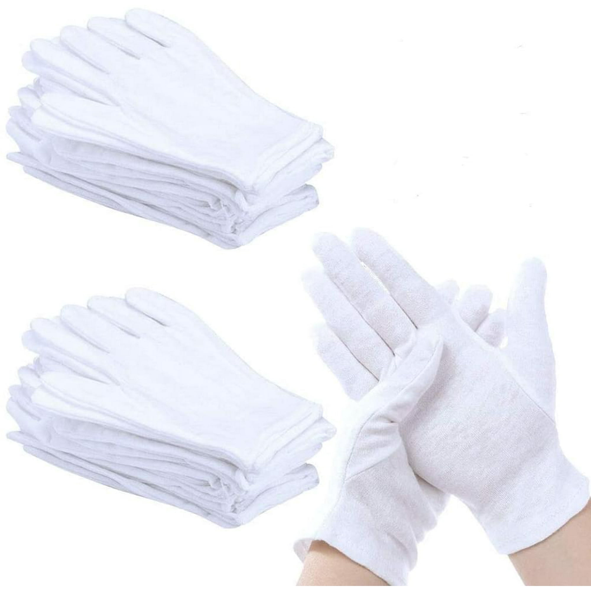Click here for Funavi 12 Pairs White Gloves Cotton Soft Cotton Gl... prices