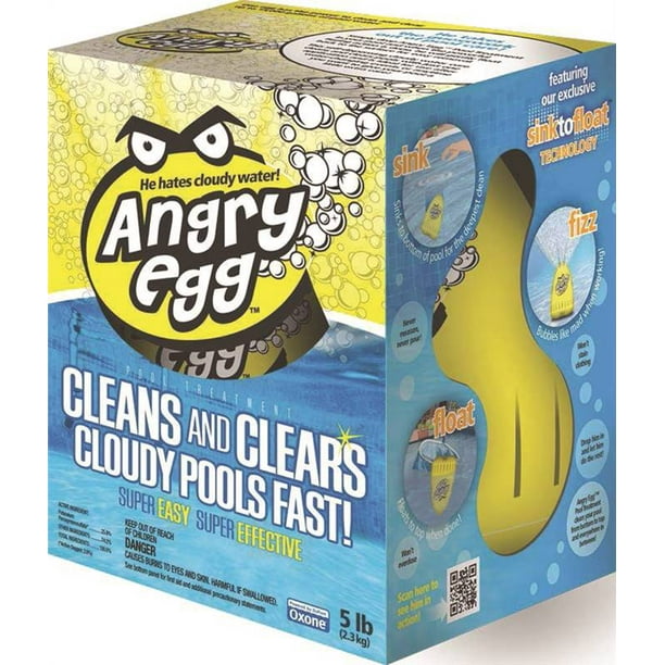 BioLab Angry Egg 23722AE Swimming Pool Cleaning Treatment Clears Cloudy ...