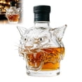 2 Pack 3D Tiger Head Decorative Liquor Bottle 10.1oz, Clear Glass ...
