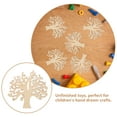 Zcyifa 30pcs Tree Wooden Cut Outs DIY Wood Trees Ornaments Wooden Tree ...