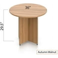 GOF 36-inch Walnut Round Table with High-Quality Laminate - Modern ...