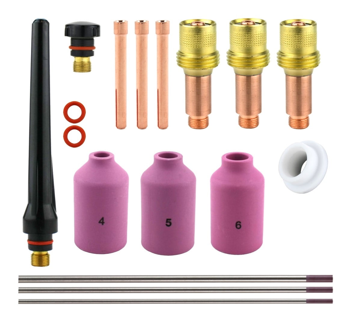Consumables Kit for 17-18-26 Series TIG Torches with Gas Lens Set-Up ...