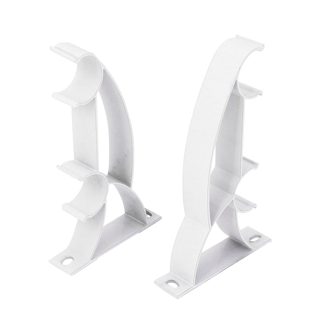 Uxcell Self Lock Double 1" 25mm Dia Drapery Curtain Rod Pole Wall ...