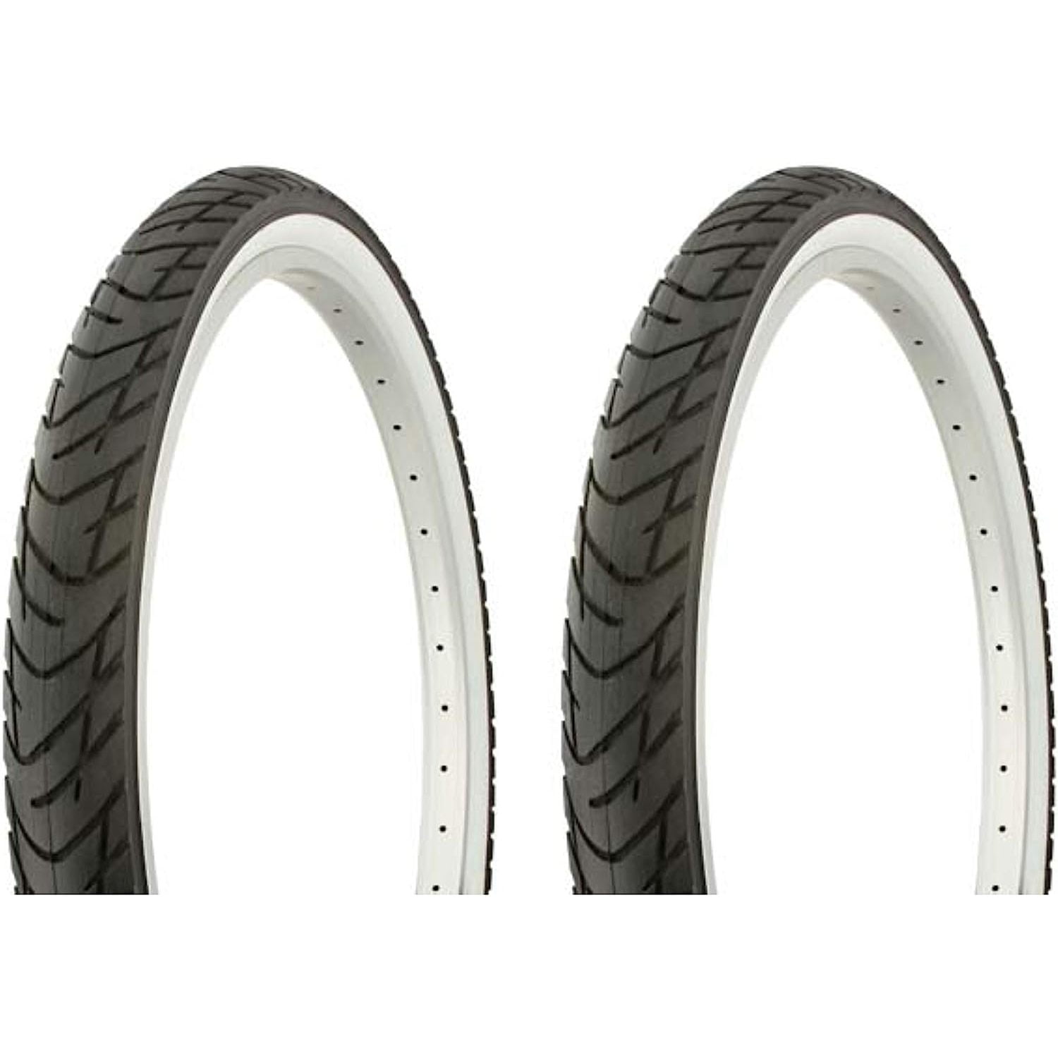 Bilot Tire Set. 2 Tires. Two Tires Duro 26" x 2.125" Black/White Side ...