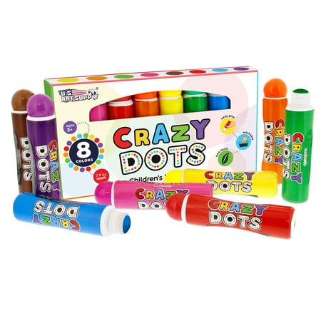 US Art Supply 8 Color Crazy Dots Childrens Dot Markers - Children's ...