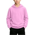 AHTJRT Girls Boys Long Sleeve Hoodies Casual Lightweight Solid Color ...