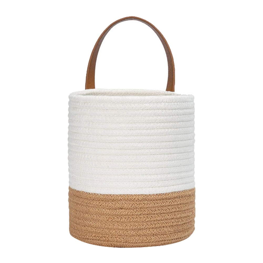 Small Hanging Basket-Cotton Rope Wall Basket with Handle, Hanging ...