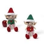 "Elf Plushies - Christmas Stuffed Dolls Set of 2 (18"" Boy and Girl ...