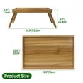 Acacia Bed Table Tray, Wooden Breakfast Tray with Folding Legs, Bed ...