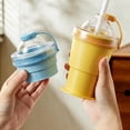 Collapsible Silicone Cup with Large 6cm Ice Ball Maker, 2-in-1 Reusable ...