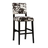 Linon Clayton Black Cow Print Bar Stool, 30 inch Seat Height - Walmart.com