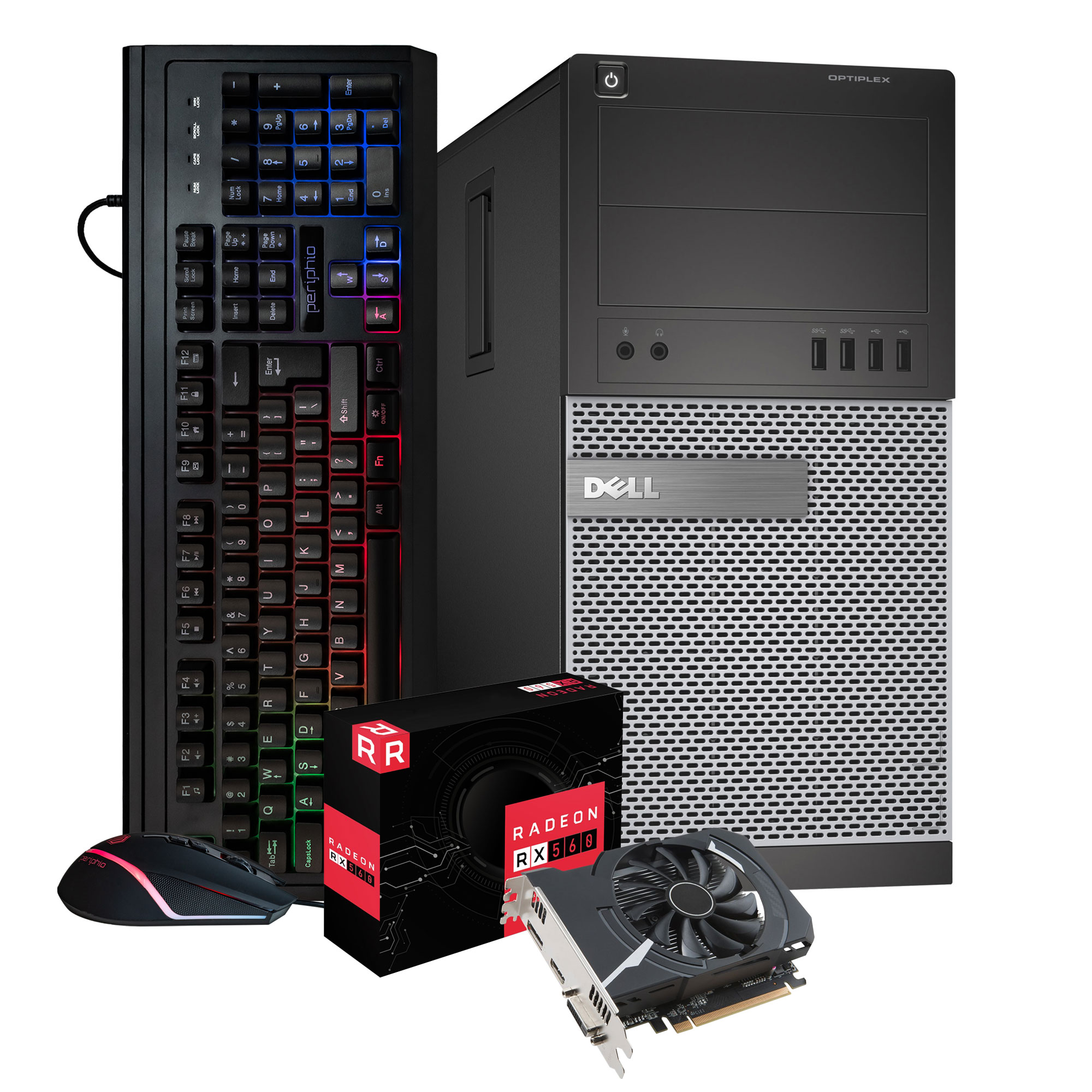 Restored Dell Prebuilt Gaming Desktop Computer | Core i5 + Radeon RX560 ...